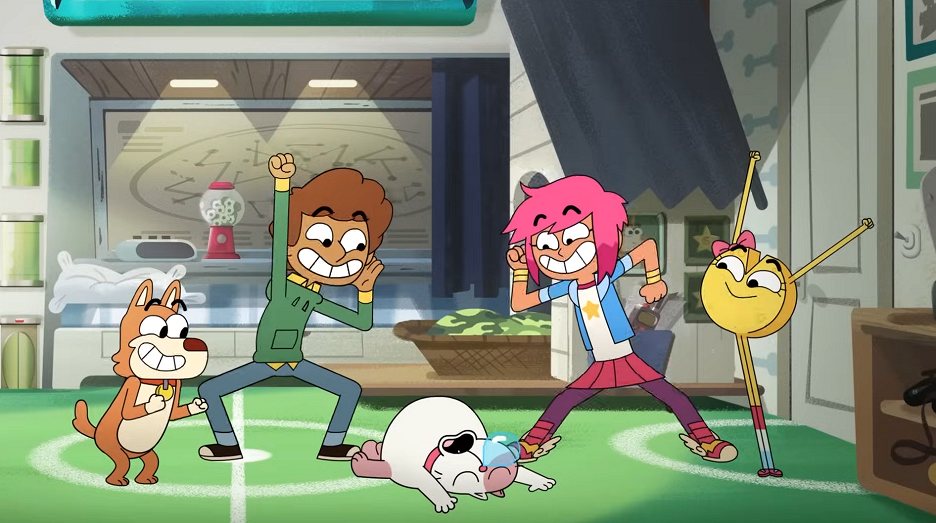Boy Girl Dog Cat Mouse Cheese - Mighty Fighty Robots (S02E49) (2022 ...